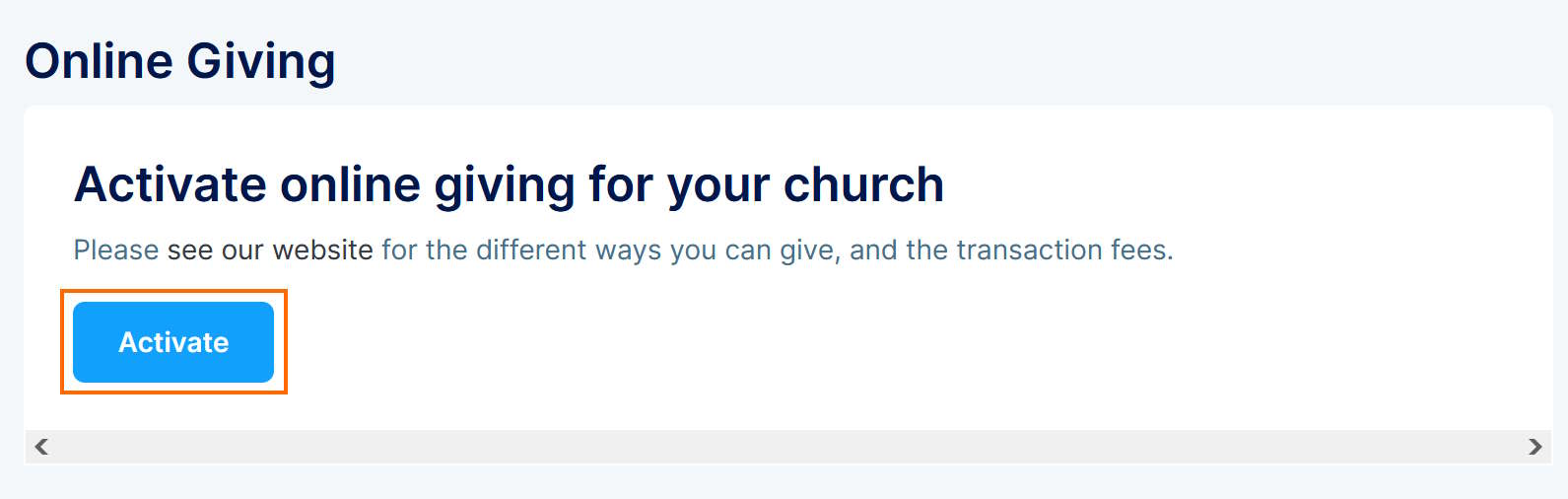Setting Up Online Giving - Faith Teams - Church Management Software