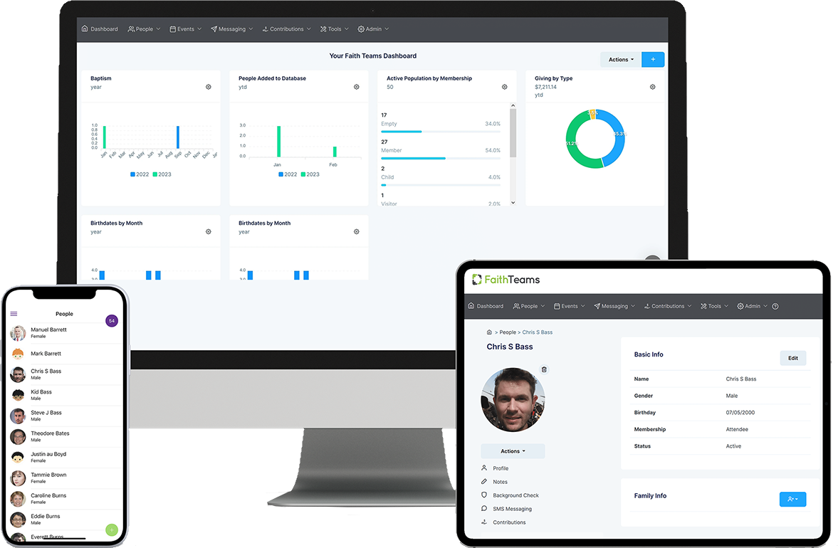 Church Management Software - Easy and Affordable - Faith Teams