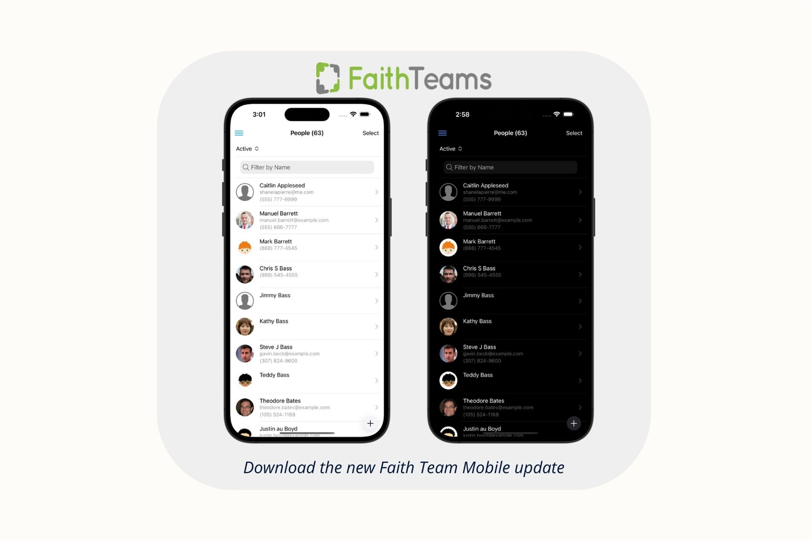 Mobile App - Faith Teams - Church Management Software