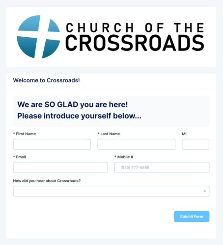 Faith Teams - Custom Forms - Church Management Software