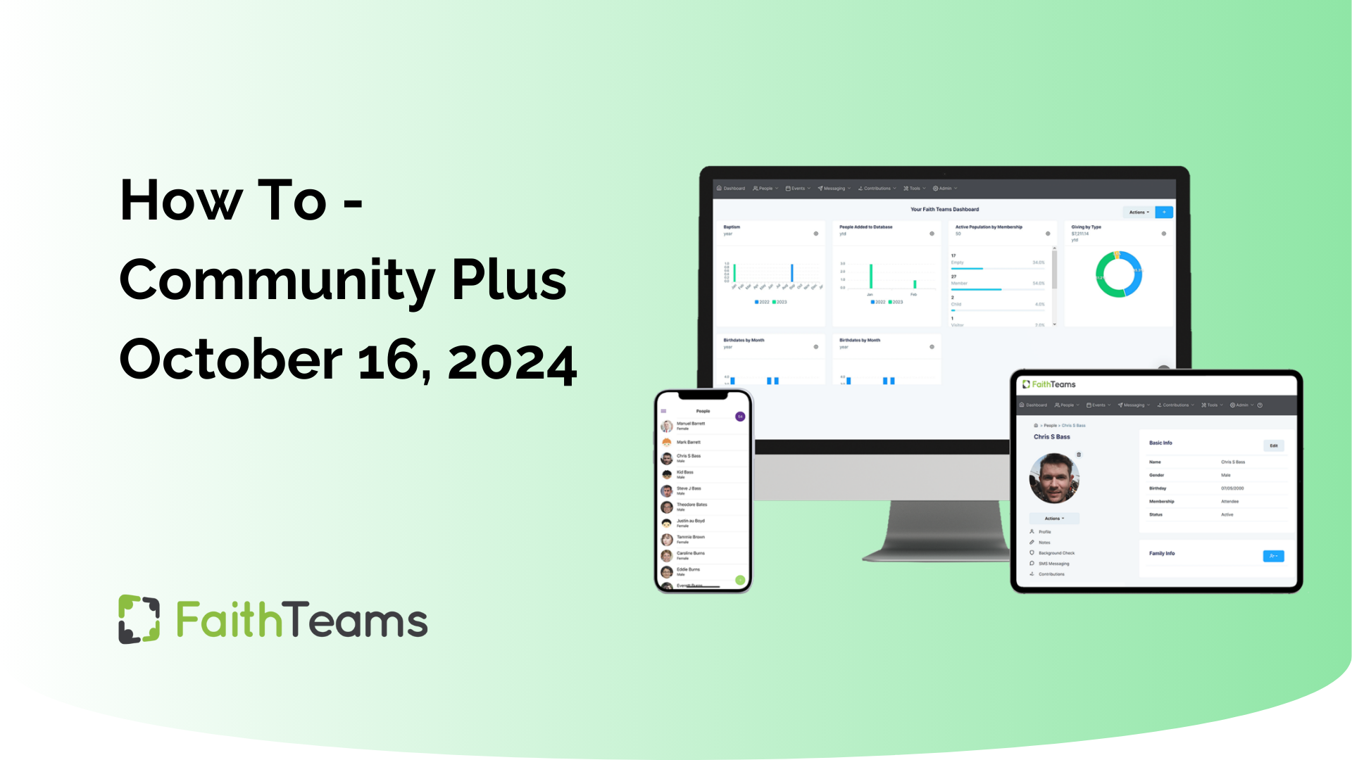 How To - Community Plus - Faith Teams