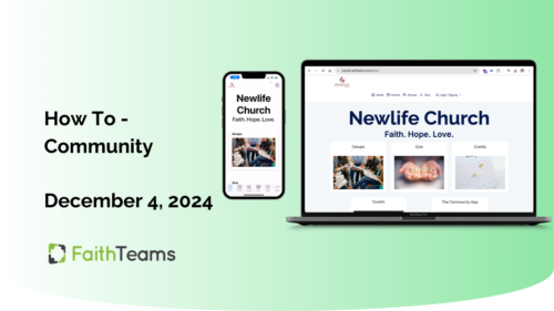 Church Management Software - Easy and Affordable - Faith Teams