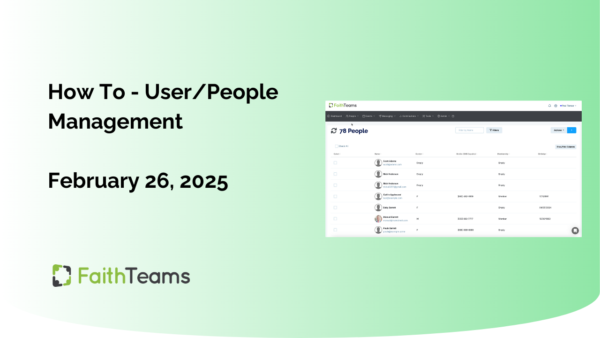 Church Management Software - Easy and Affordable - Faith Teams